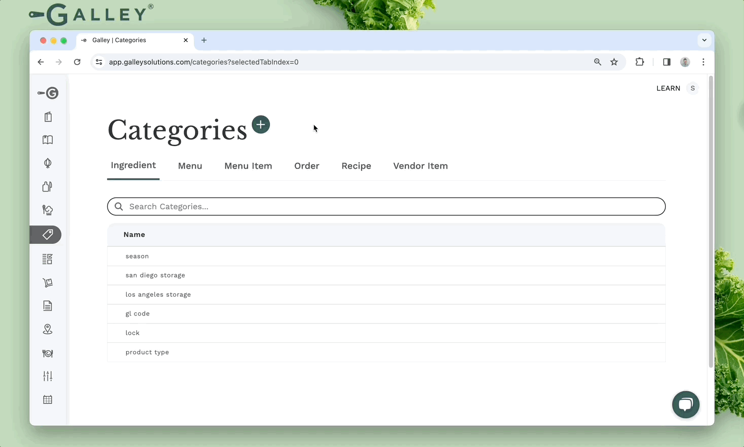 How do I categorize my items for inventory?